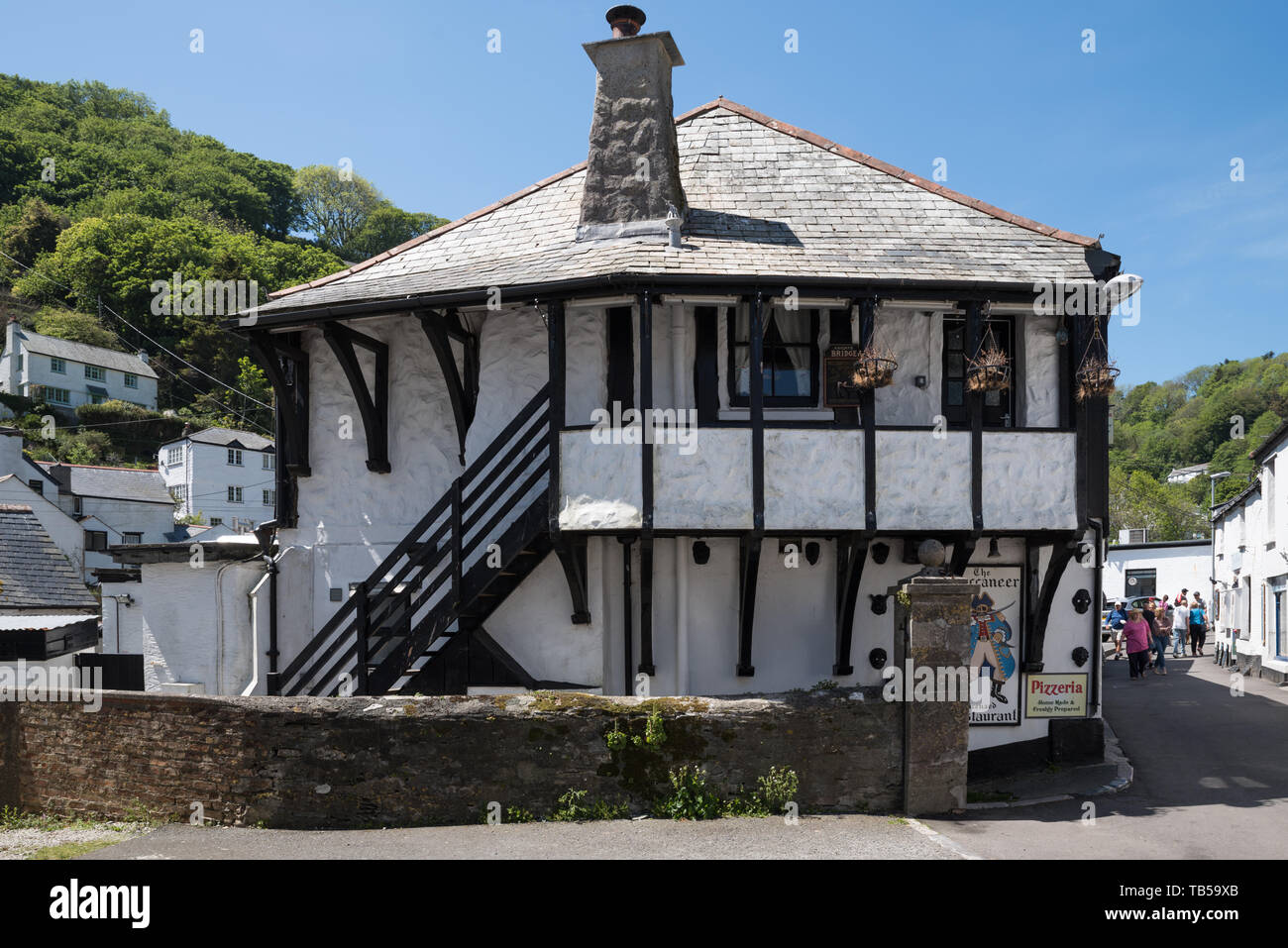 The Buccaneer restaurant in Polperro Stock Photo - Alamy