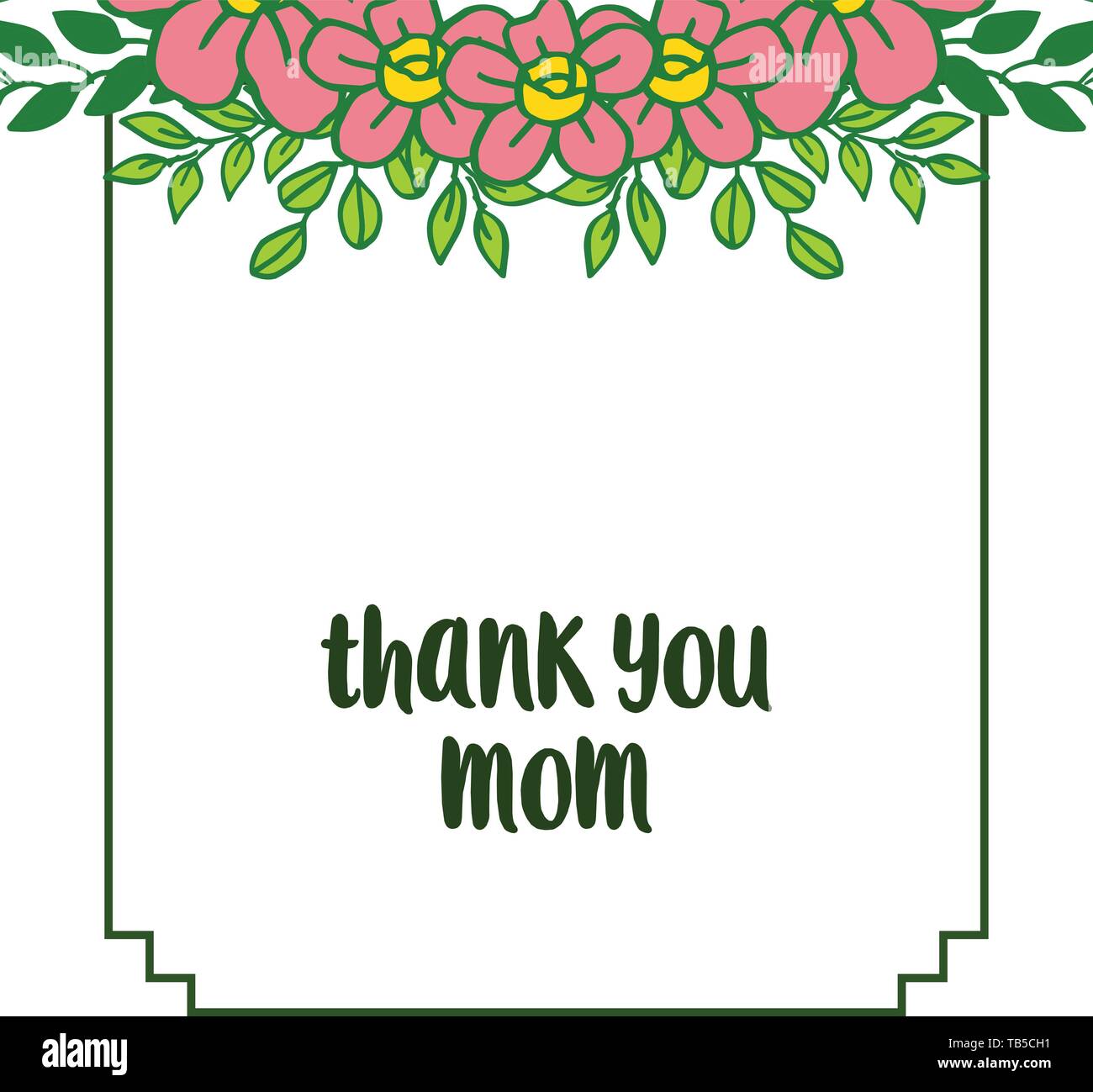 Vector illustration lettering thank you mom for various texture pink ...