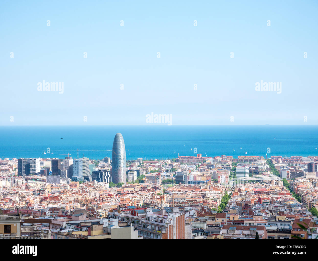 Cityscape view of Barcelona city, Spain Stock Photo - Alamy