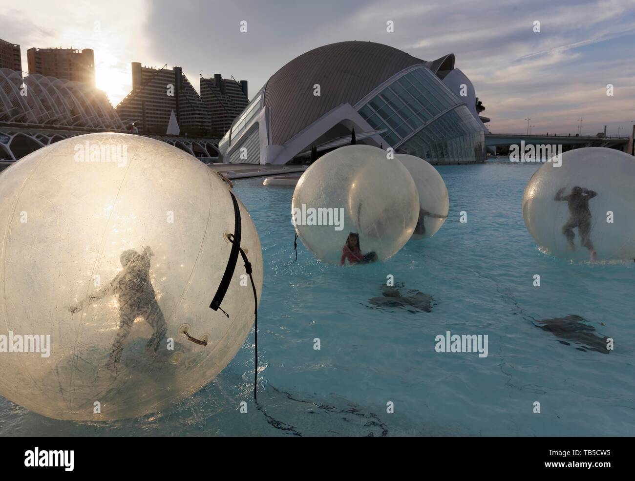 Children in walk in waterballs hi-res stock photography and images - Alamy