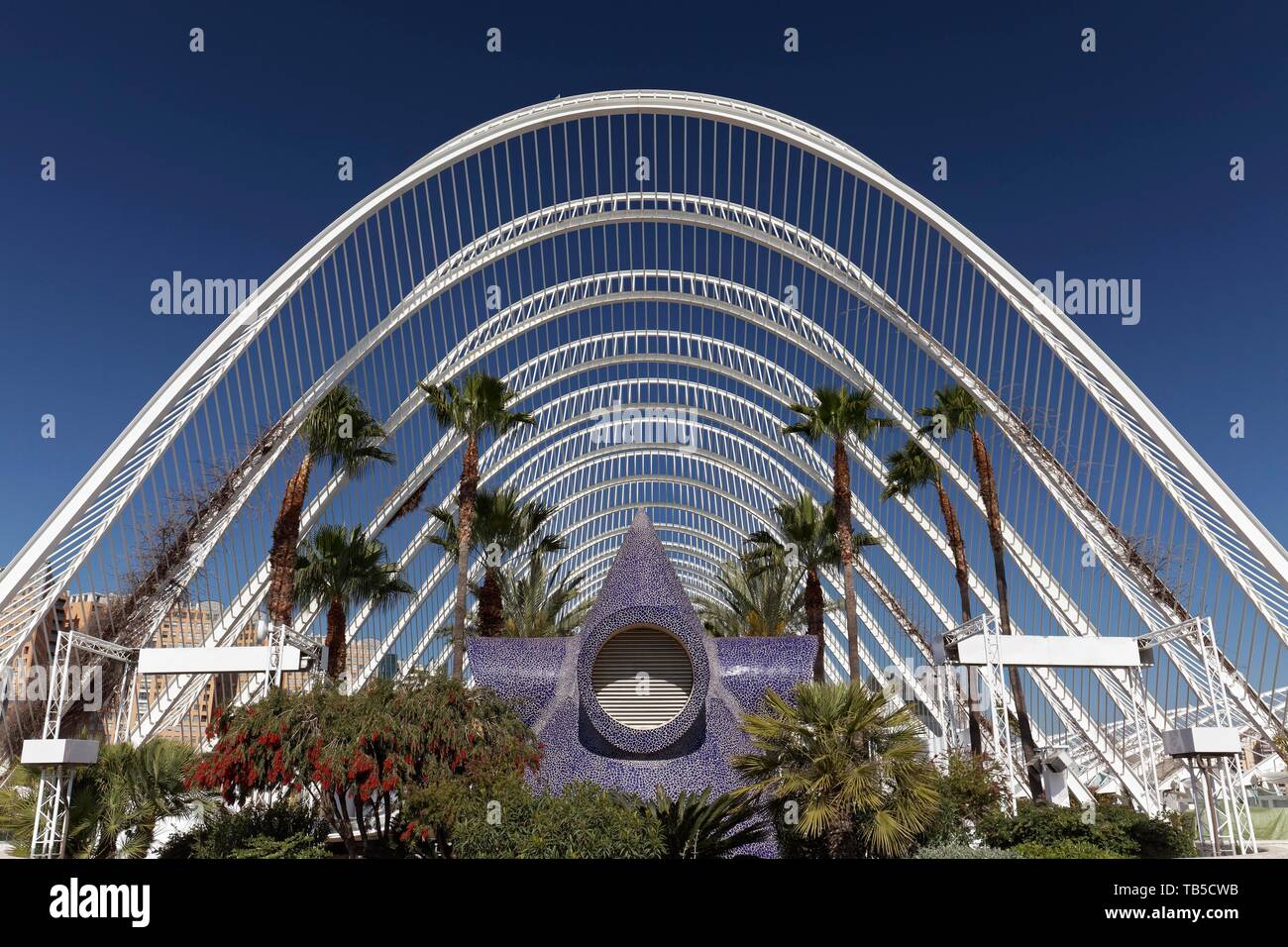 L'Umbracle, Shady corridor with palm trees, CAC, Ciutat des Arts i les ...