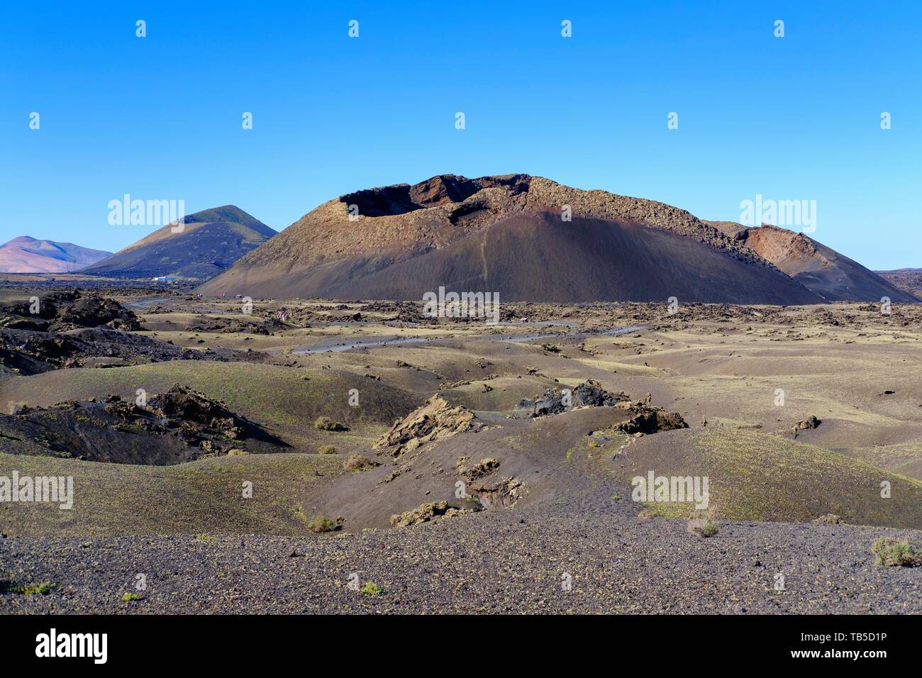 Volcano Montana del Cuervo or Montana de las Lapas, Los Volcanes nature ...