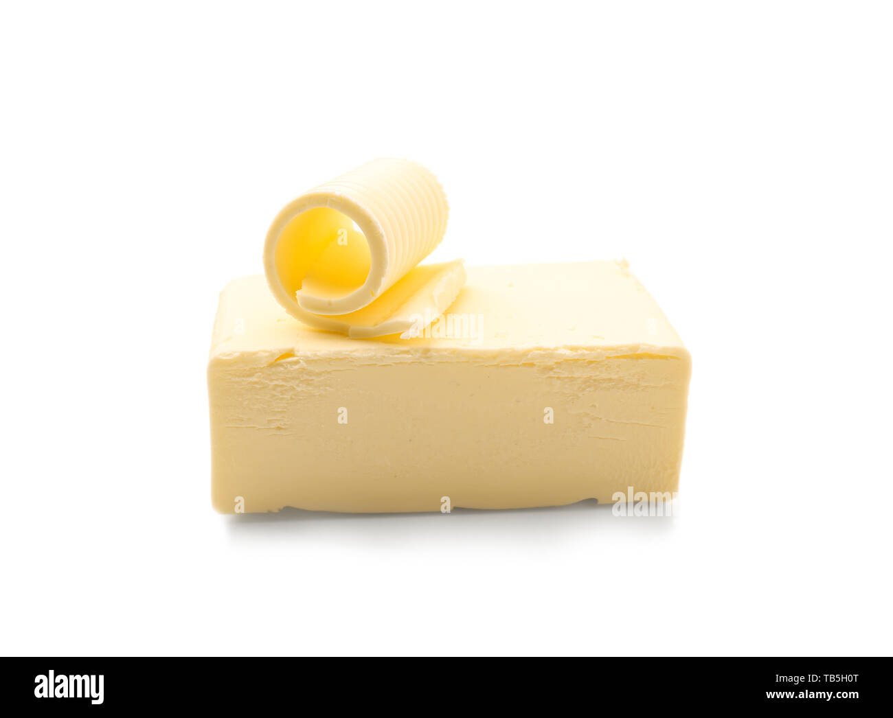Healthy butter on white background Stock Photo - Alamy