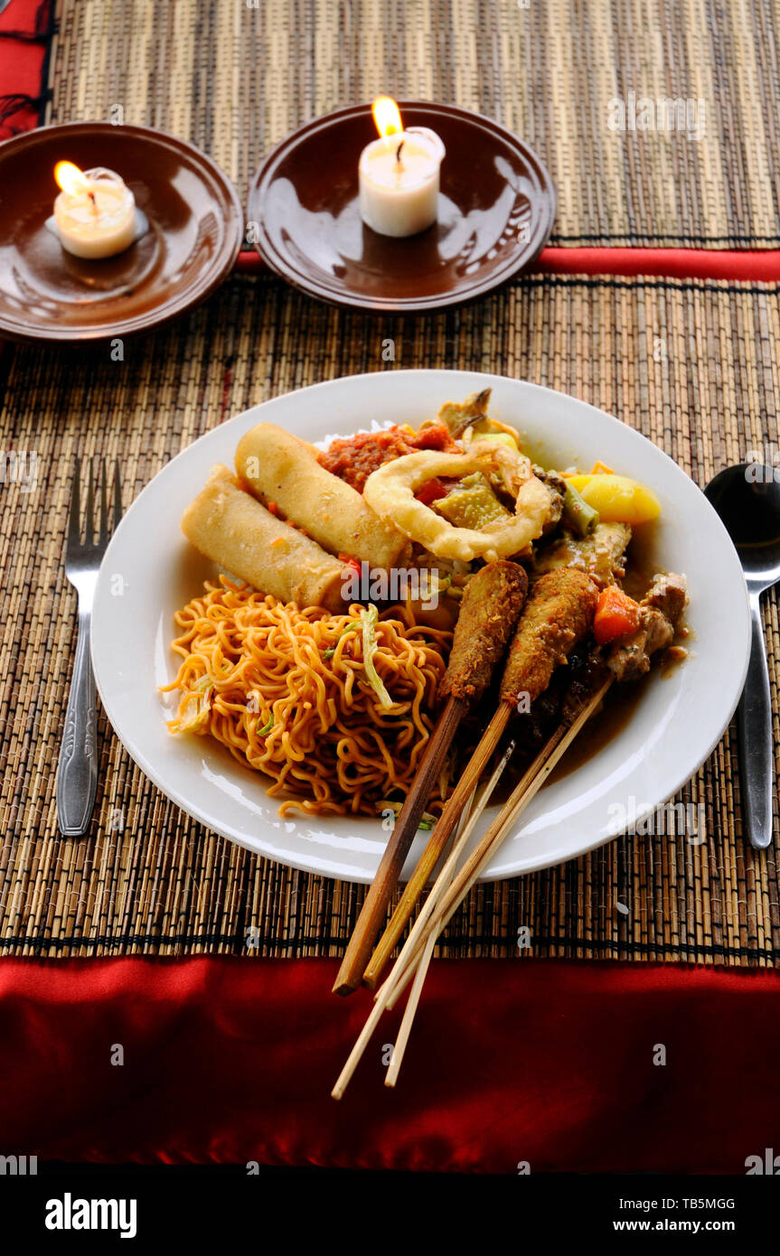 Bali, Indonesia, Buffet Restaurant near Mount Batur Stock Photo - Alamy