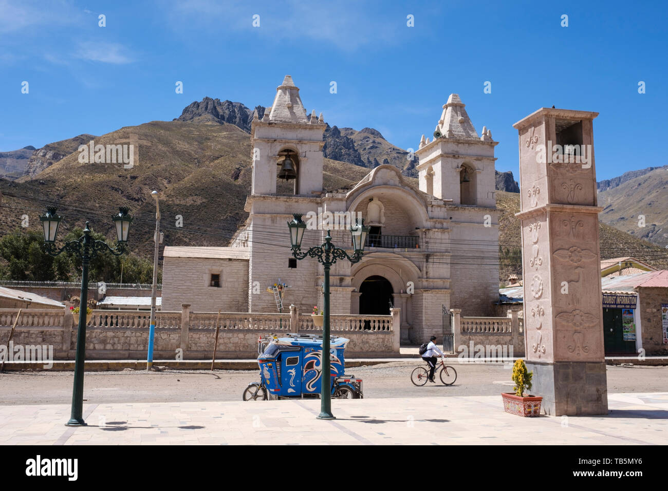 Church of Nuestra Señora de la Asunción in the Plaza de Armas or Main ...