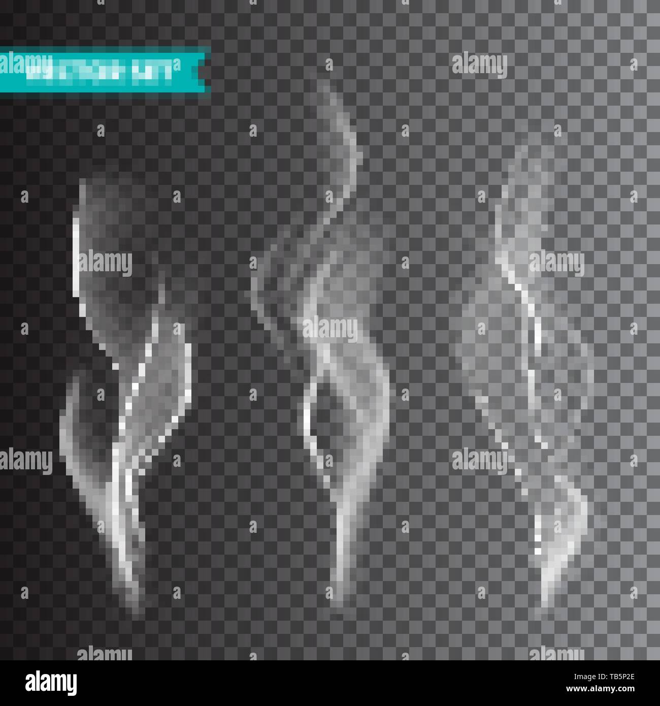 Realistic cigarette smoke set isolated on transparent background ...