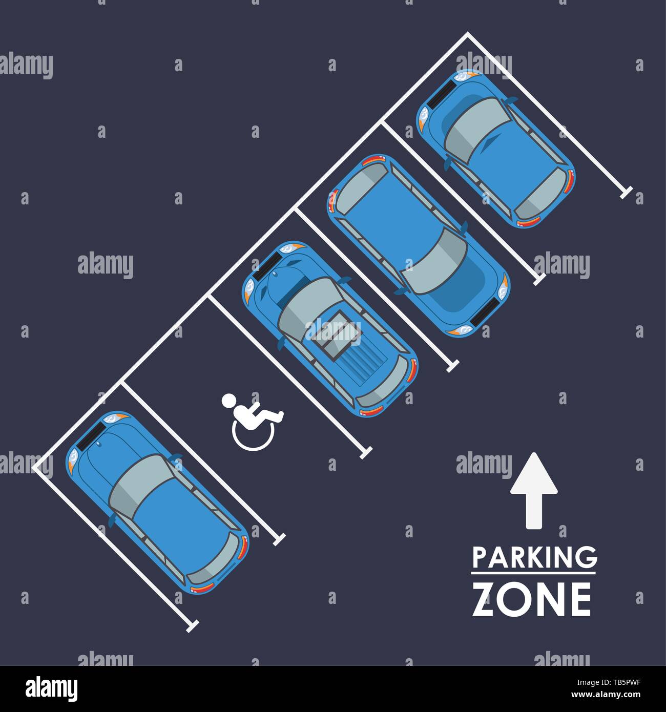 Parking zone topview Stock Vector Image & Art - Alamy