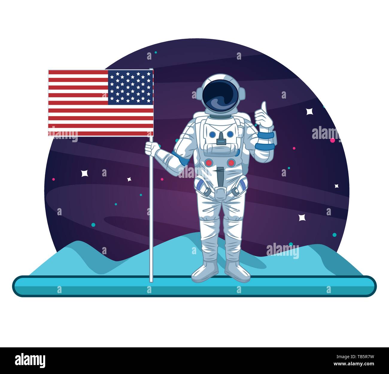 Astronaut in the galaxy cartoon Stock Vector Image & Art - Alamy