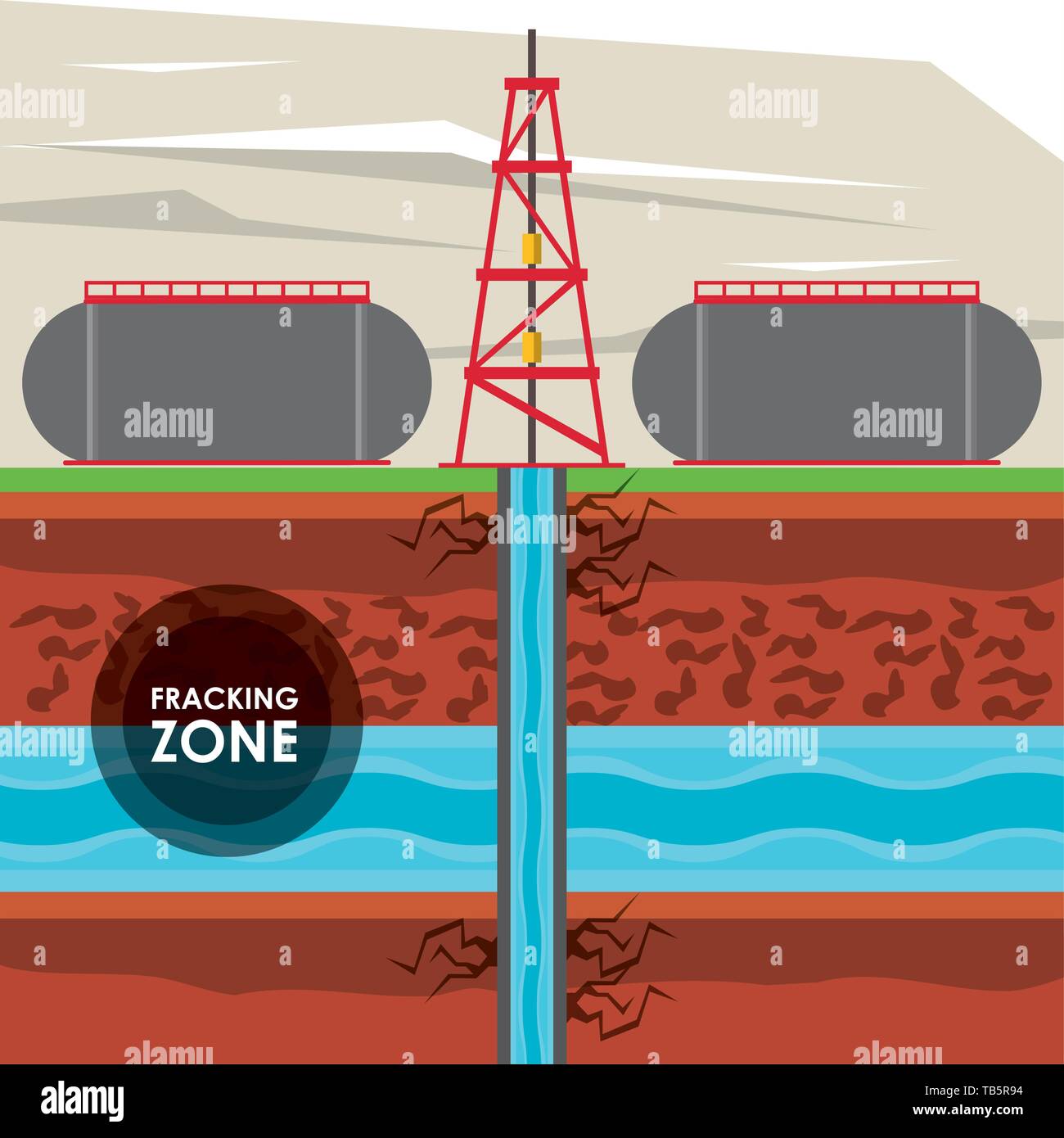 Fracking zone petroleum industry Stock Vector Image & Art - Alamy