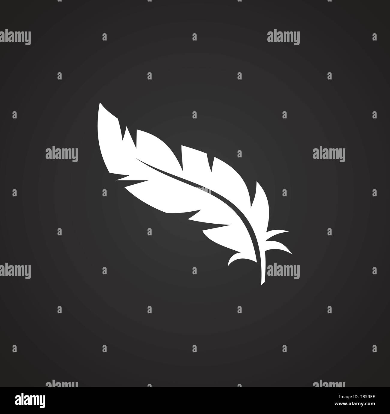 Feather icon on background for graphic and web design. Simple vector ...