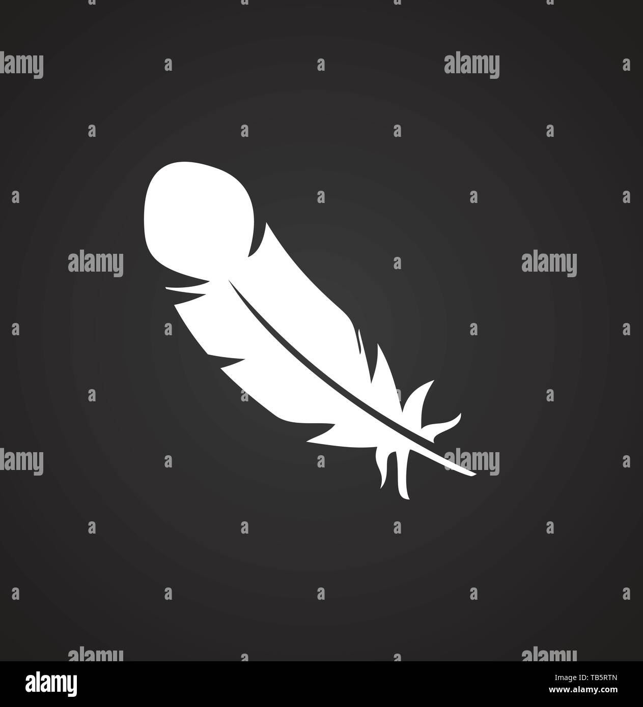 Feather icon on background for graphic and web design. Simple vector ...