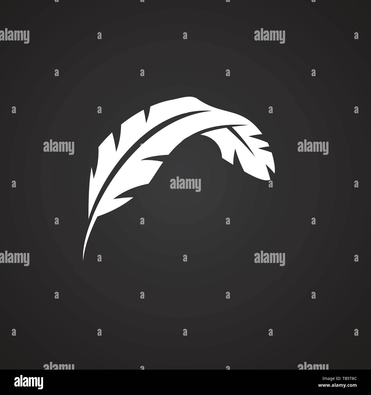Feather icon on background for graphic and web design. Simple vector ...