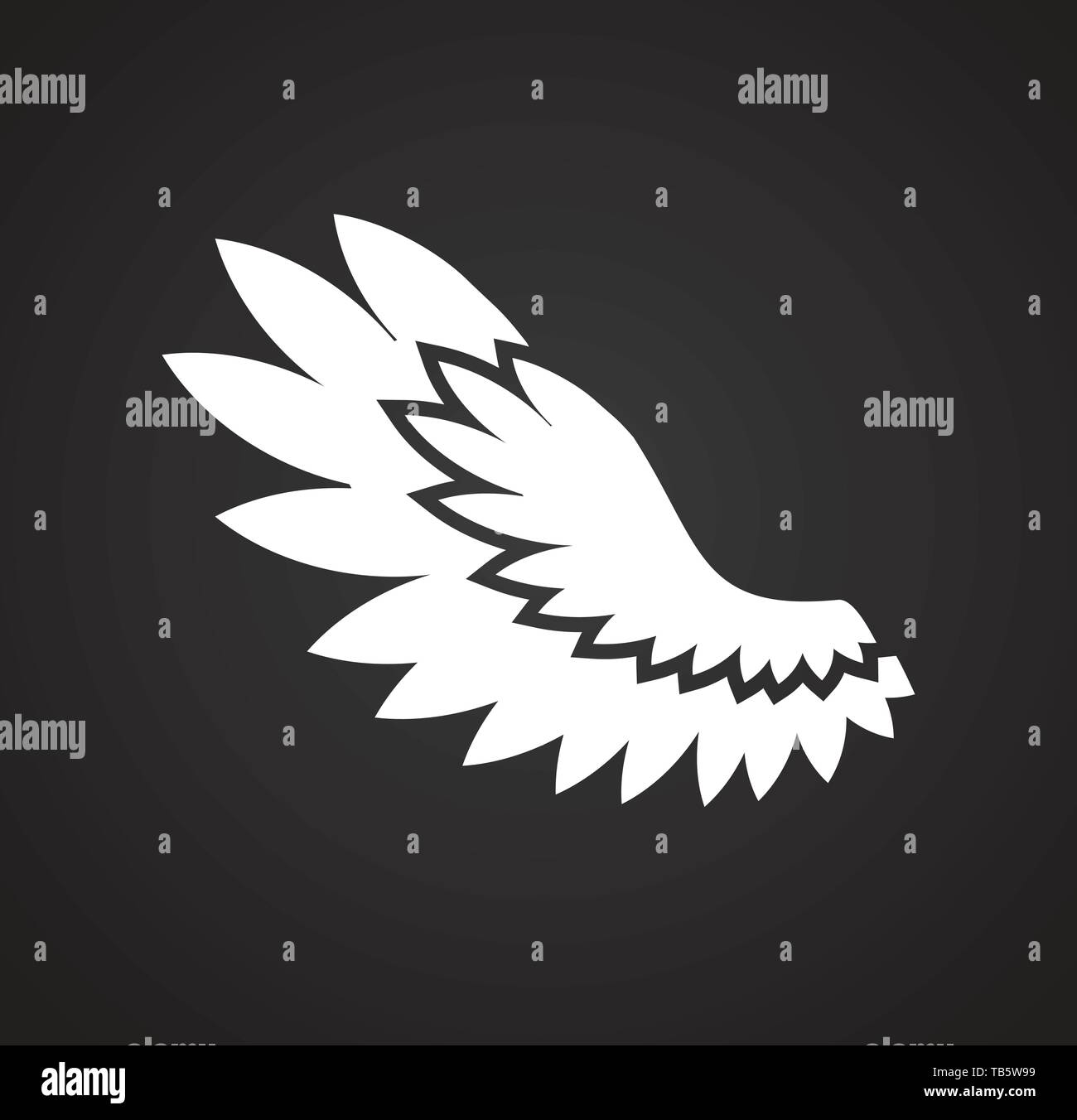 Wing icon on white background for graphic and web design. Simple vector ...