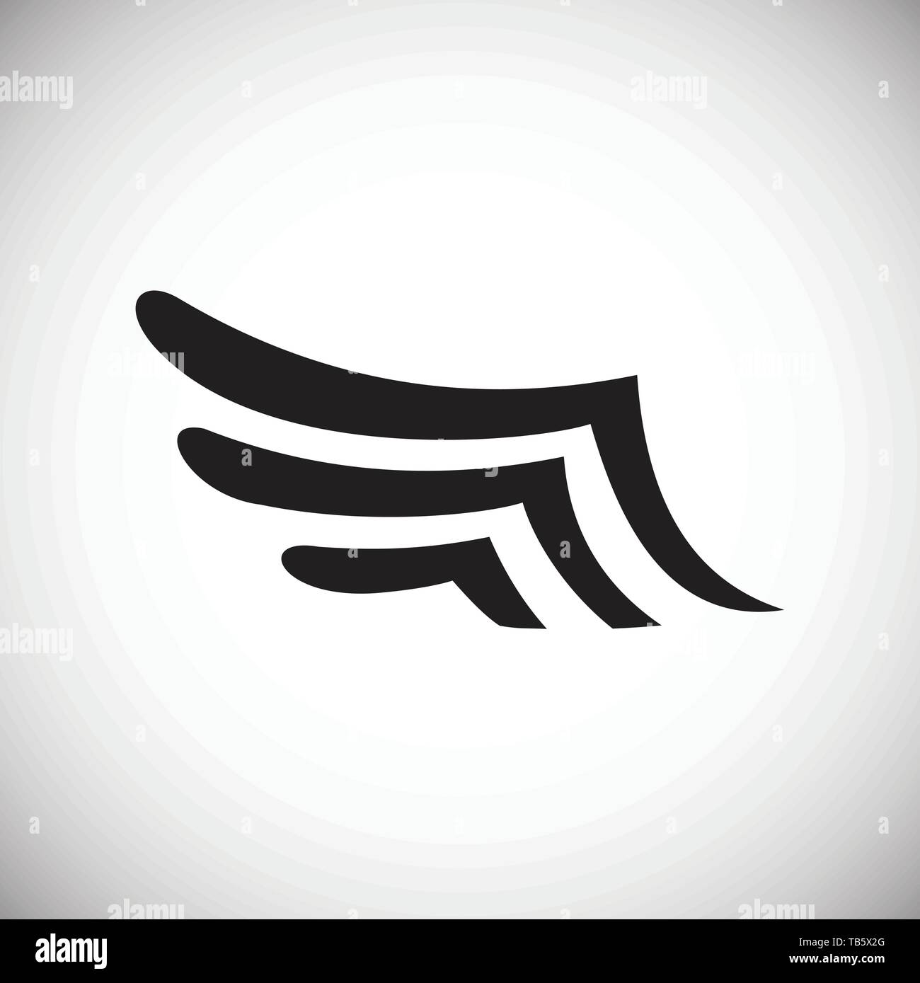 Wing icon on white background for graphic and web design. Simple vector ...