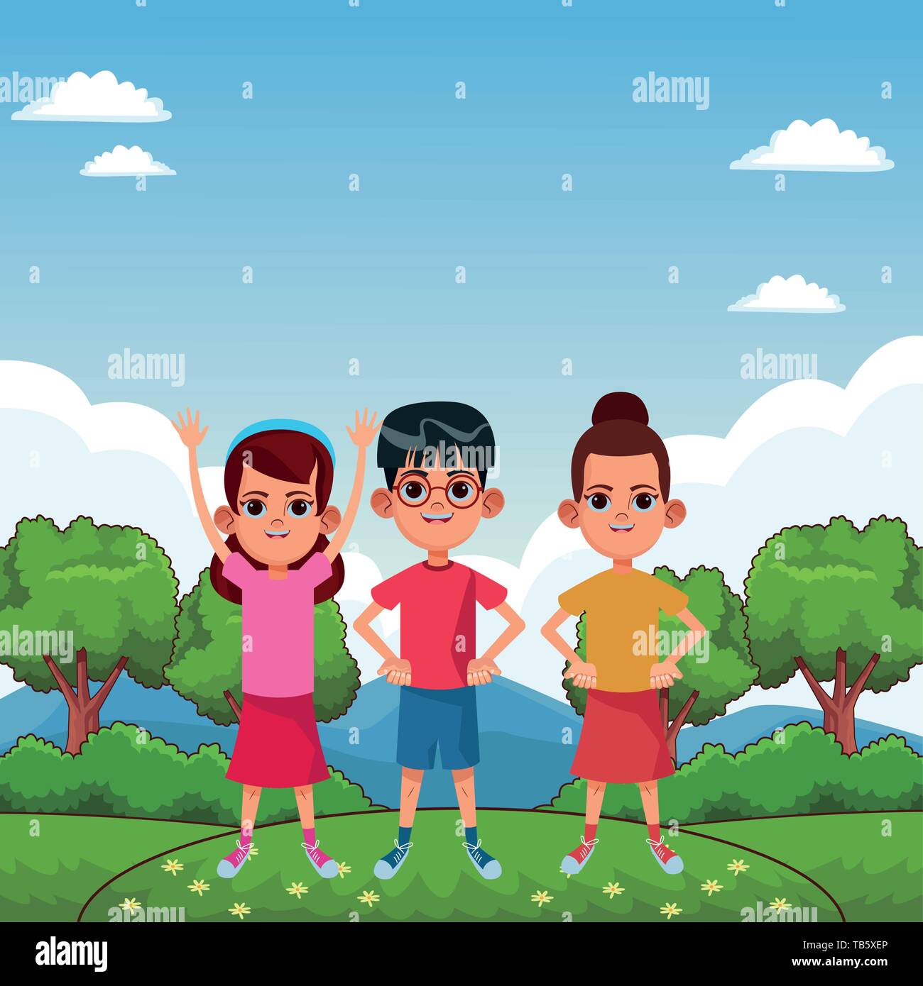 young kids avatar carton character Stock Vector Image & Art - Alamy