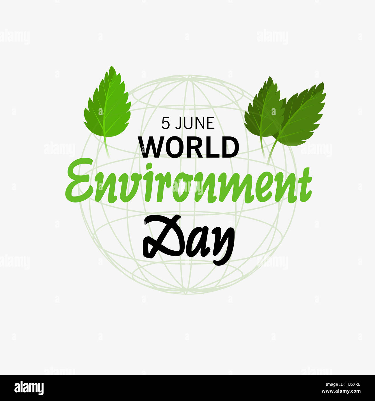 illustration of a Background for World Environment Day Stock Photo - Alamy