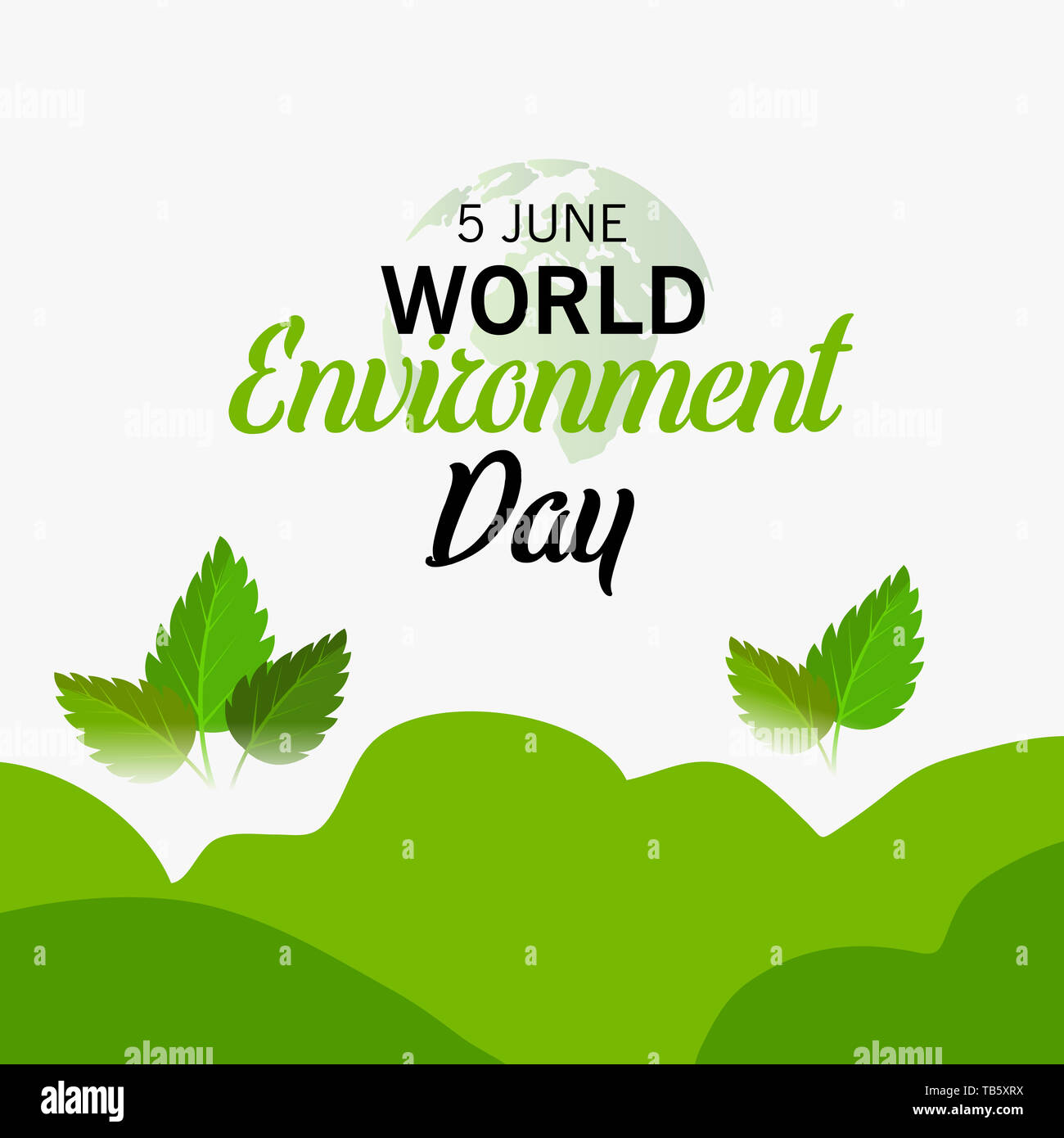 illustration of a Background for World Environment Day Stock Photo - Alamy