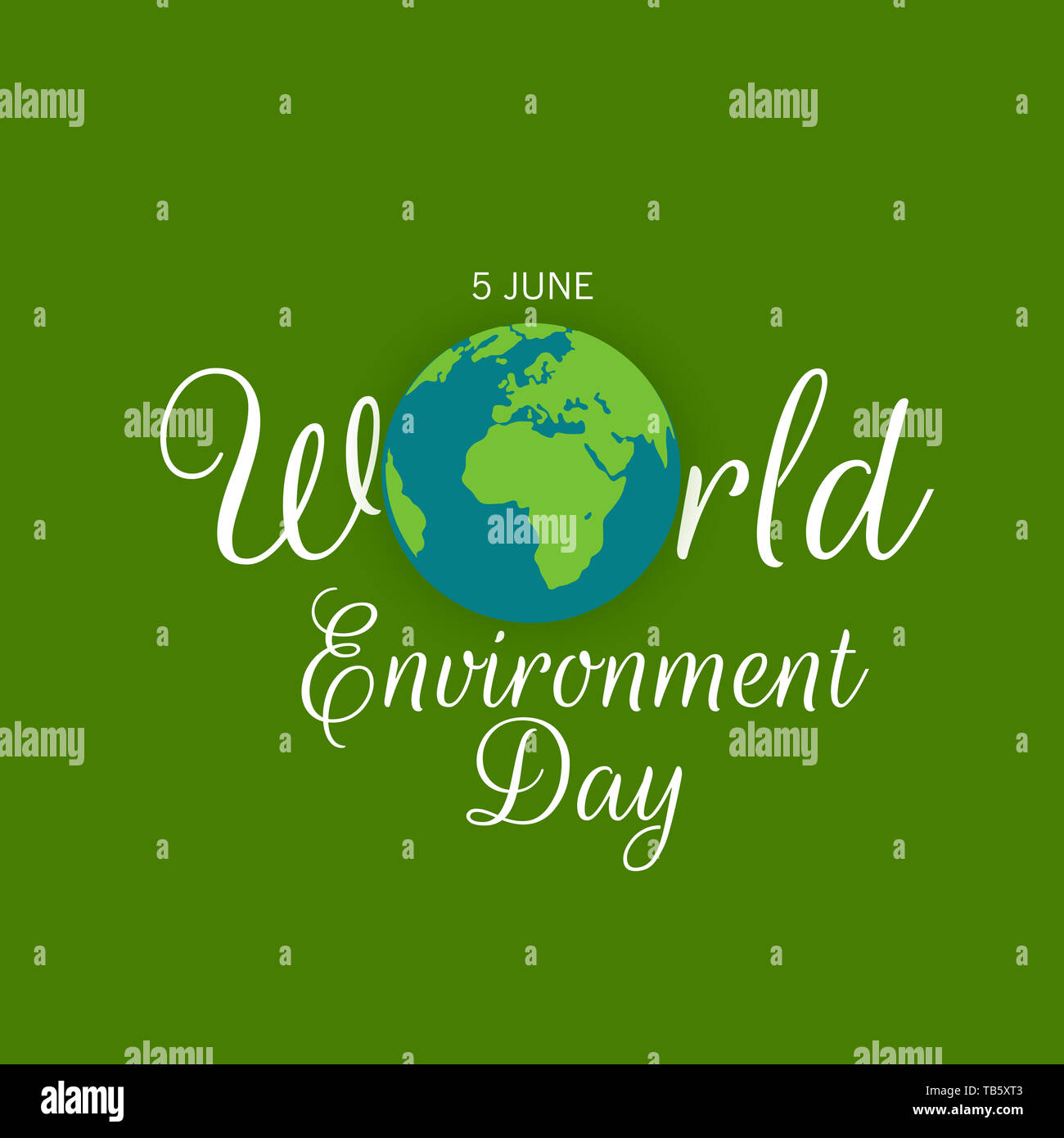 illustration of a Background for World Environment Day Stock Photo - Alamy