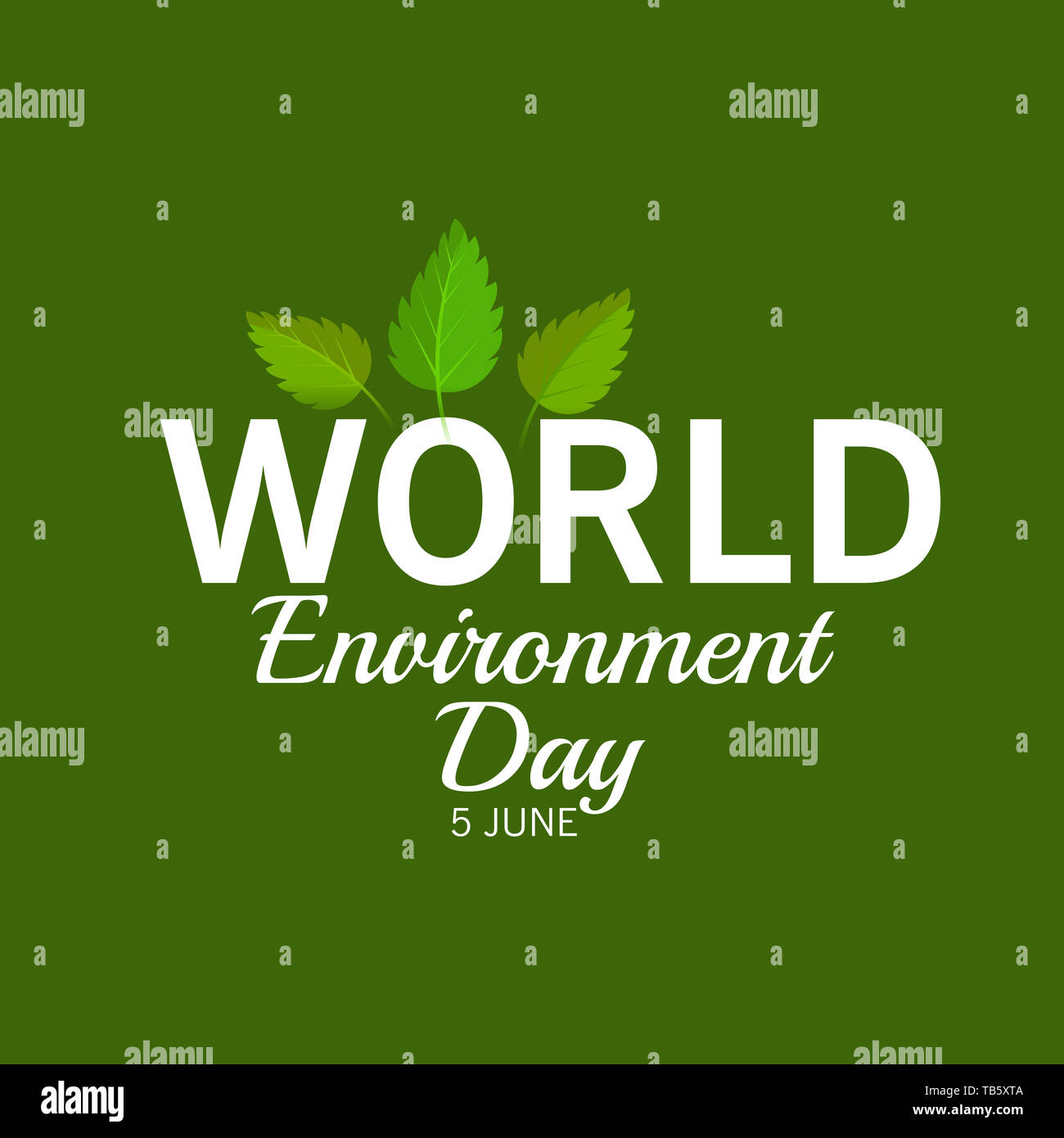illustration of a Background for World Environment Day Stock Photo - Alamy