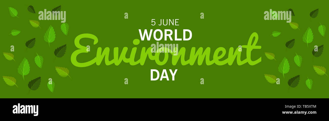 illustration of a Background for World Environment Day Stock Photo - Alamy