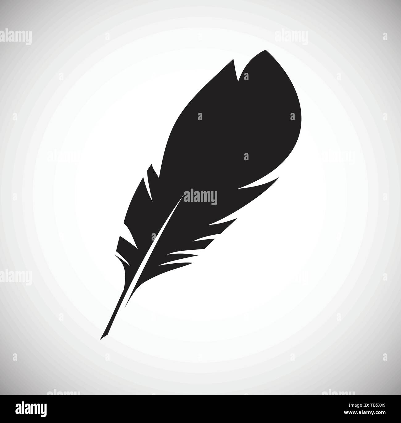 Feather icon on background for graphic and web design. Simple vector ...