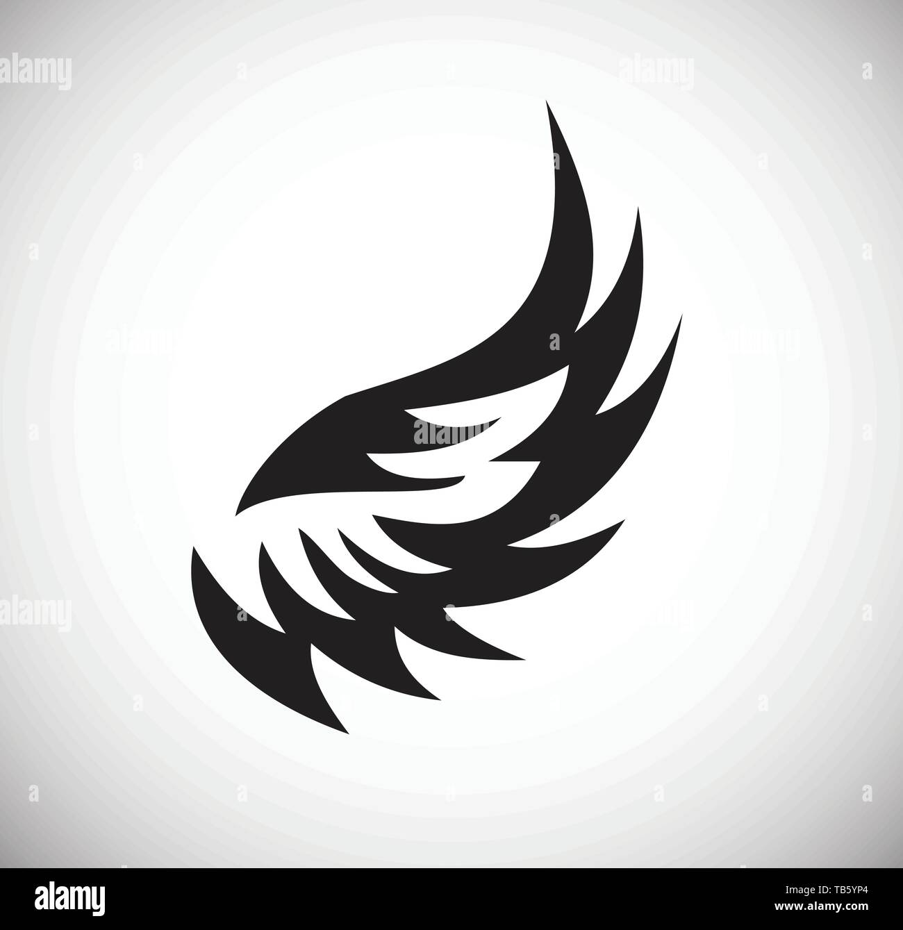 Wing icon on white background for graphic and web design. Simple vector ...