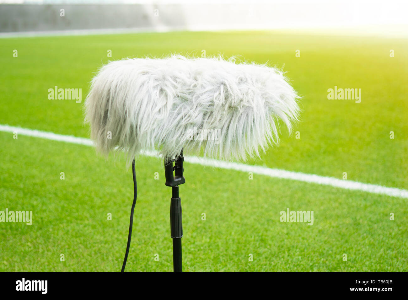 Football commentators microphone hi-res stock photography and images ...