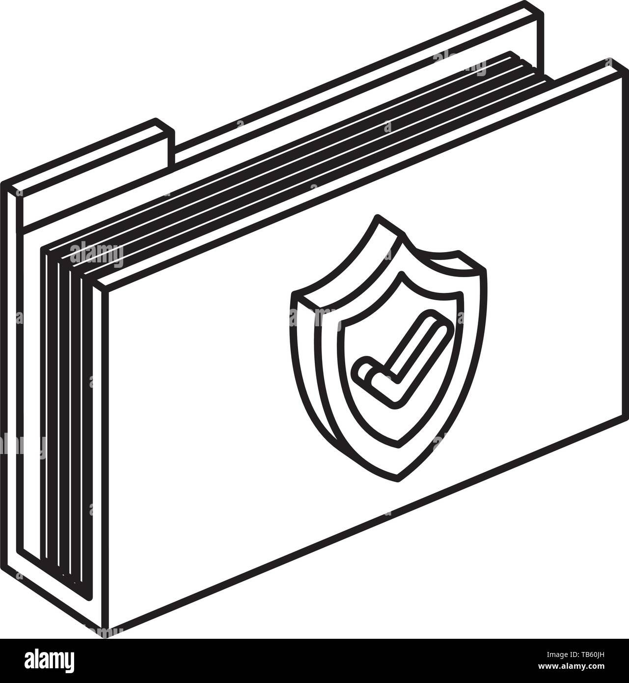 Shield security protection documents Stock Vector Images - Alamy
