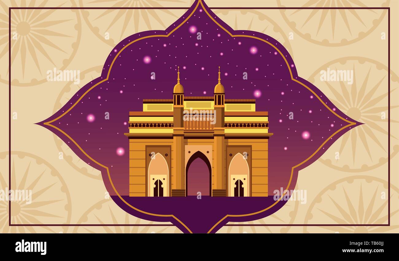 India national monument building architecture Stock Vector Image & Art ...