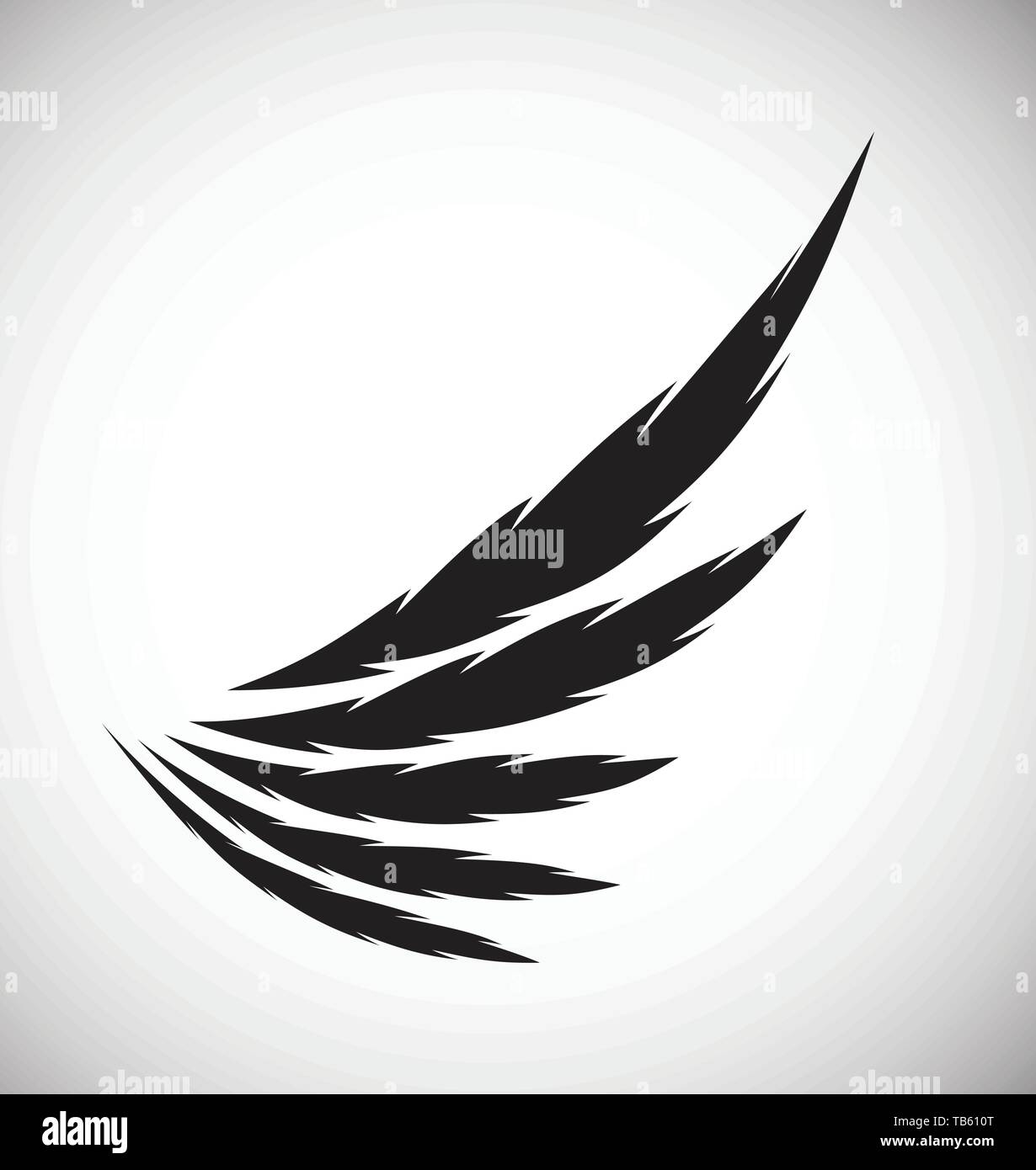 Wing icon on white background for graphic and web design. Simple vector ...