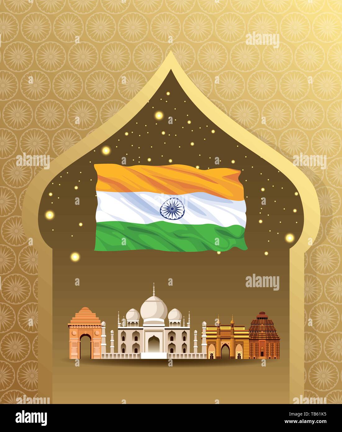 India national monument building architecture Stock Vector Image & Art ...