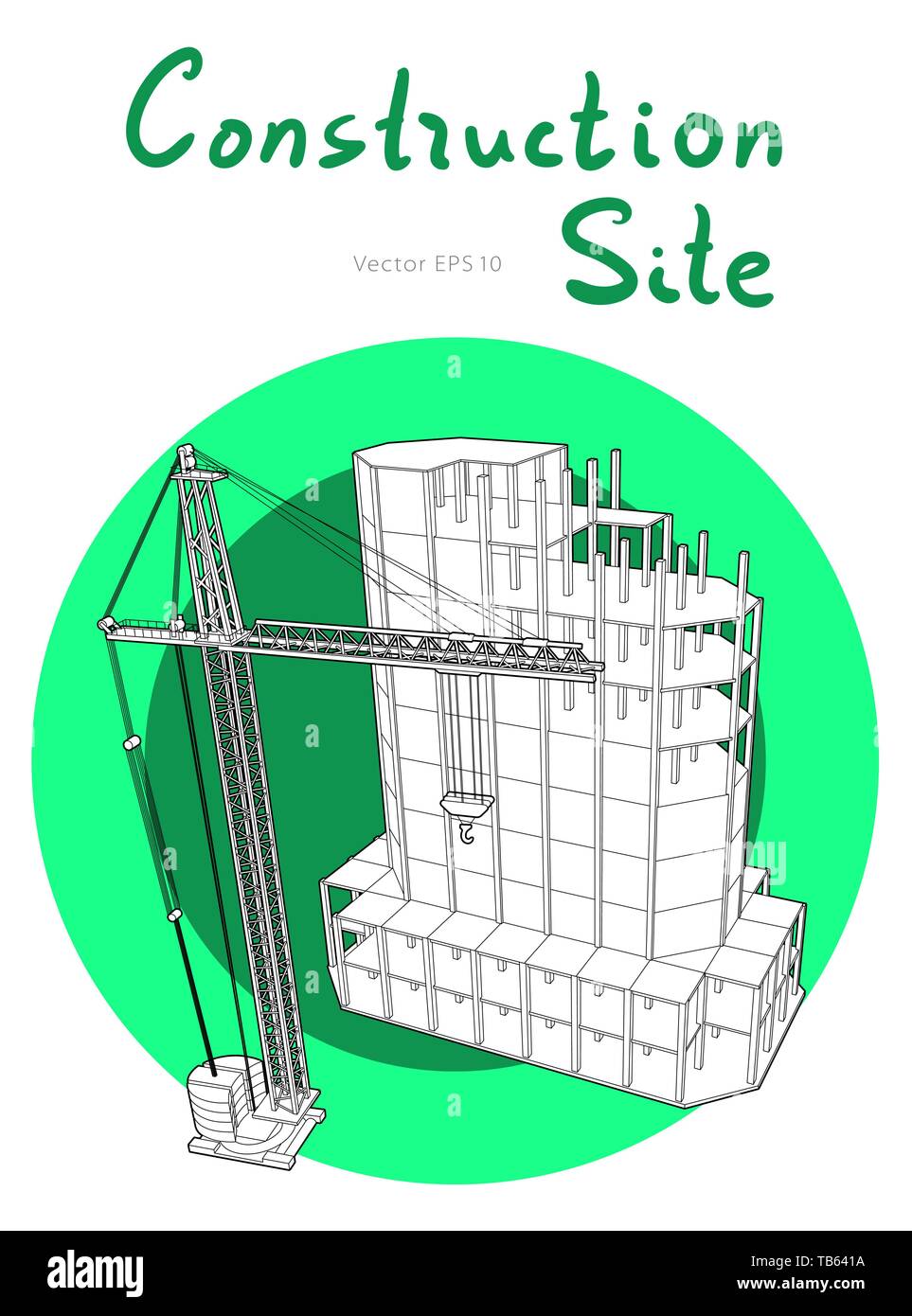 Drawing construction site crane hi-res stock photography and images - Alamy
