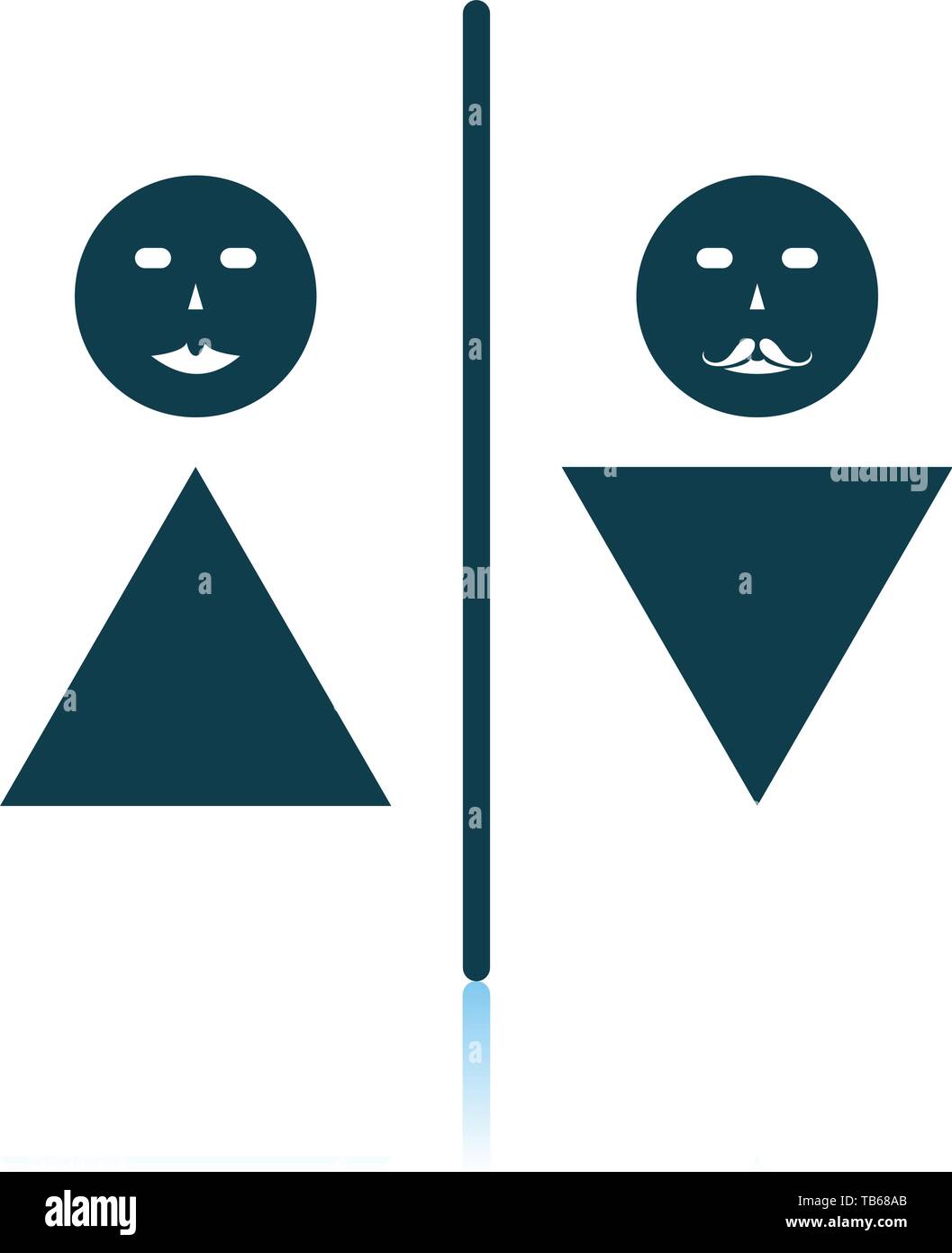 Toilet Icon. Shadow Reflection Design. Vector Illustration Stock Vector ...