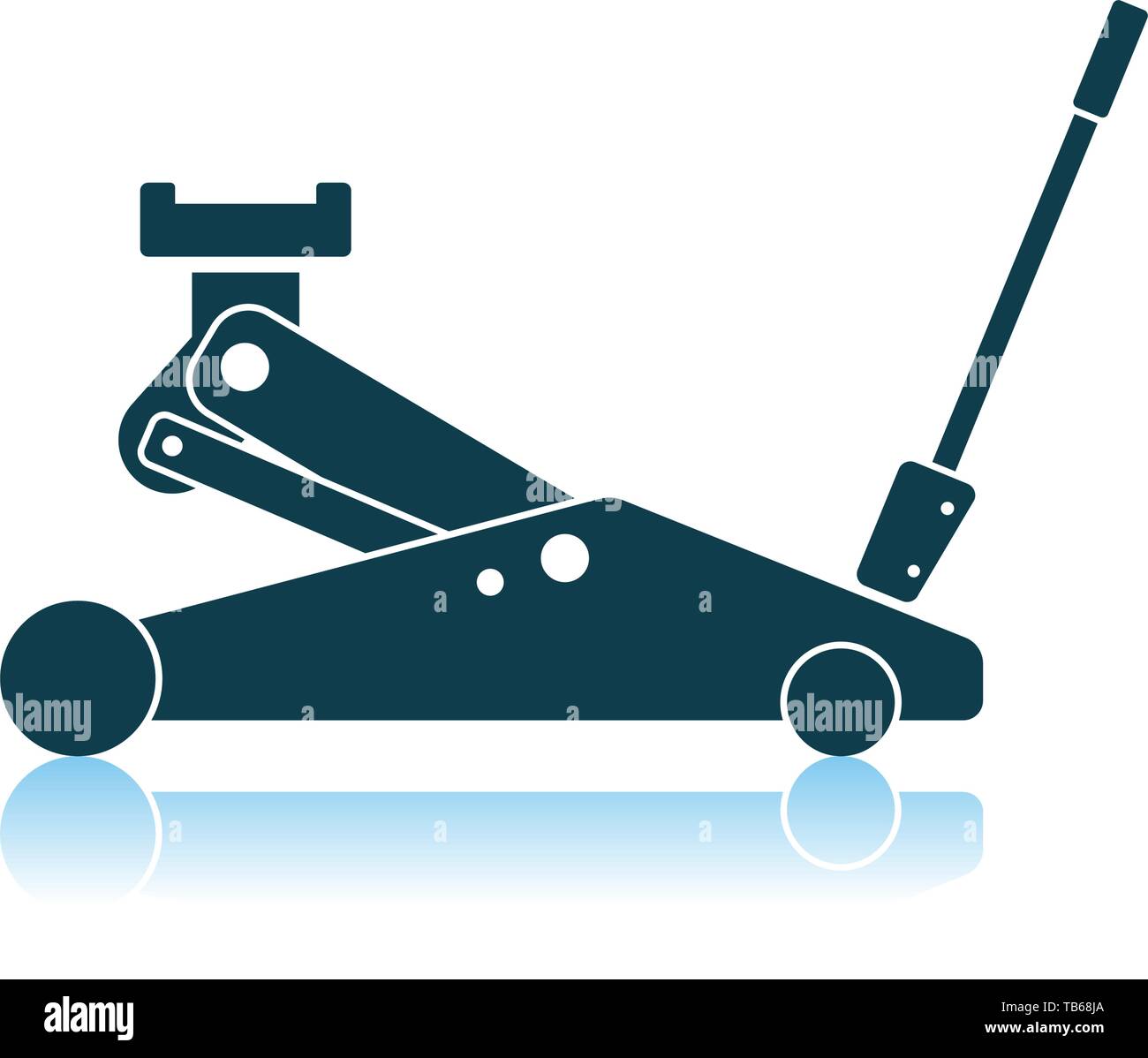 Hydraulic Jack Icon. Shadow Reflection Design. Vector Illustration ...