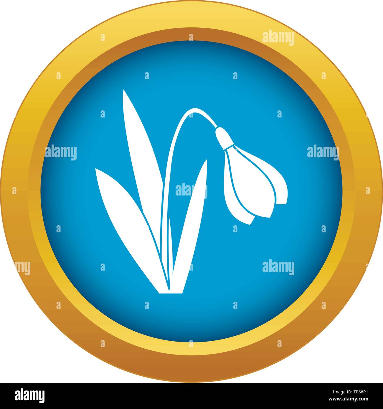 Bell flower icon blue vector isolated Stock Vector Image & Art - Alamy