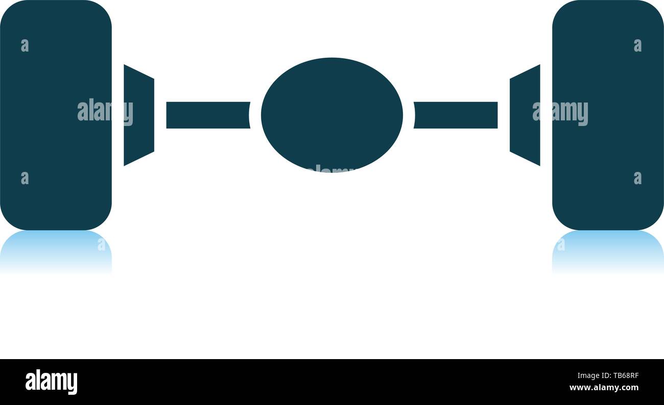 Car Rear Axle. Shadow Reflection Design. Vector Illustration Stock ...