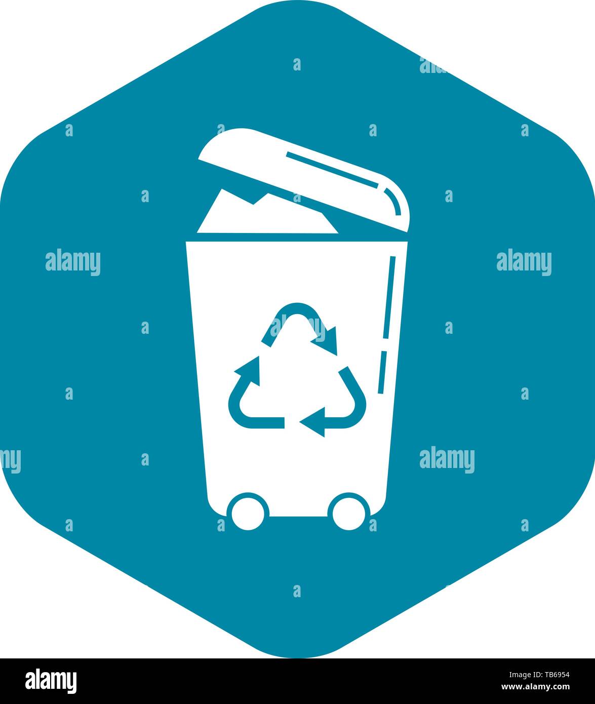Recycle trash can icon, simple style Stock Vector Image & Art - Alamy