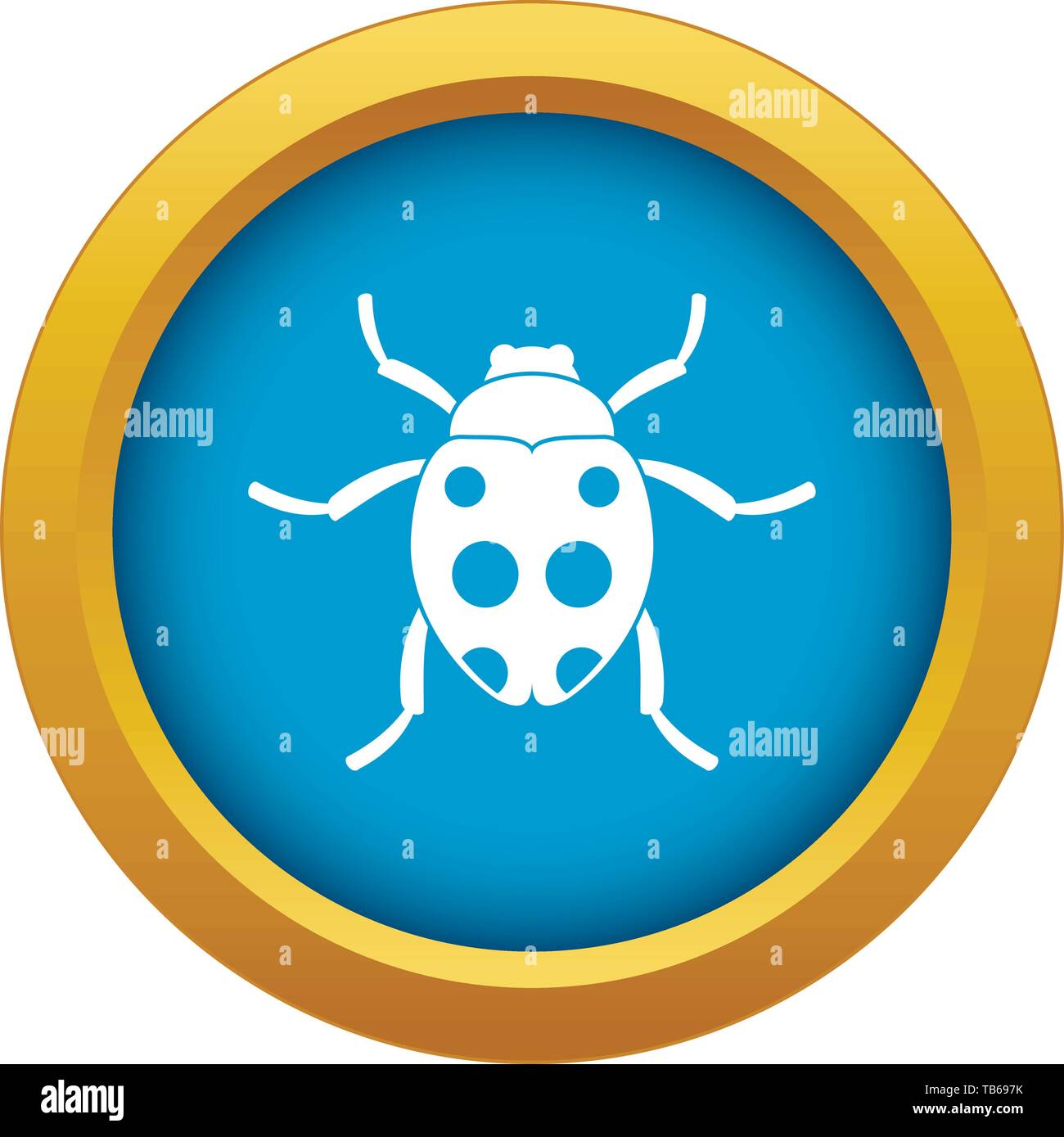 Ladybug icon blue vector isolated Stock Vector Image & Art - Alamy