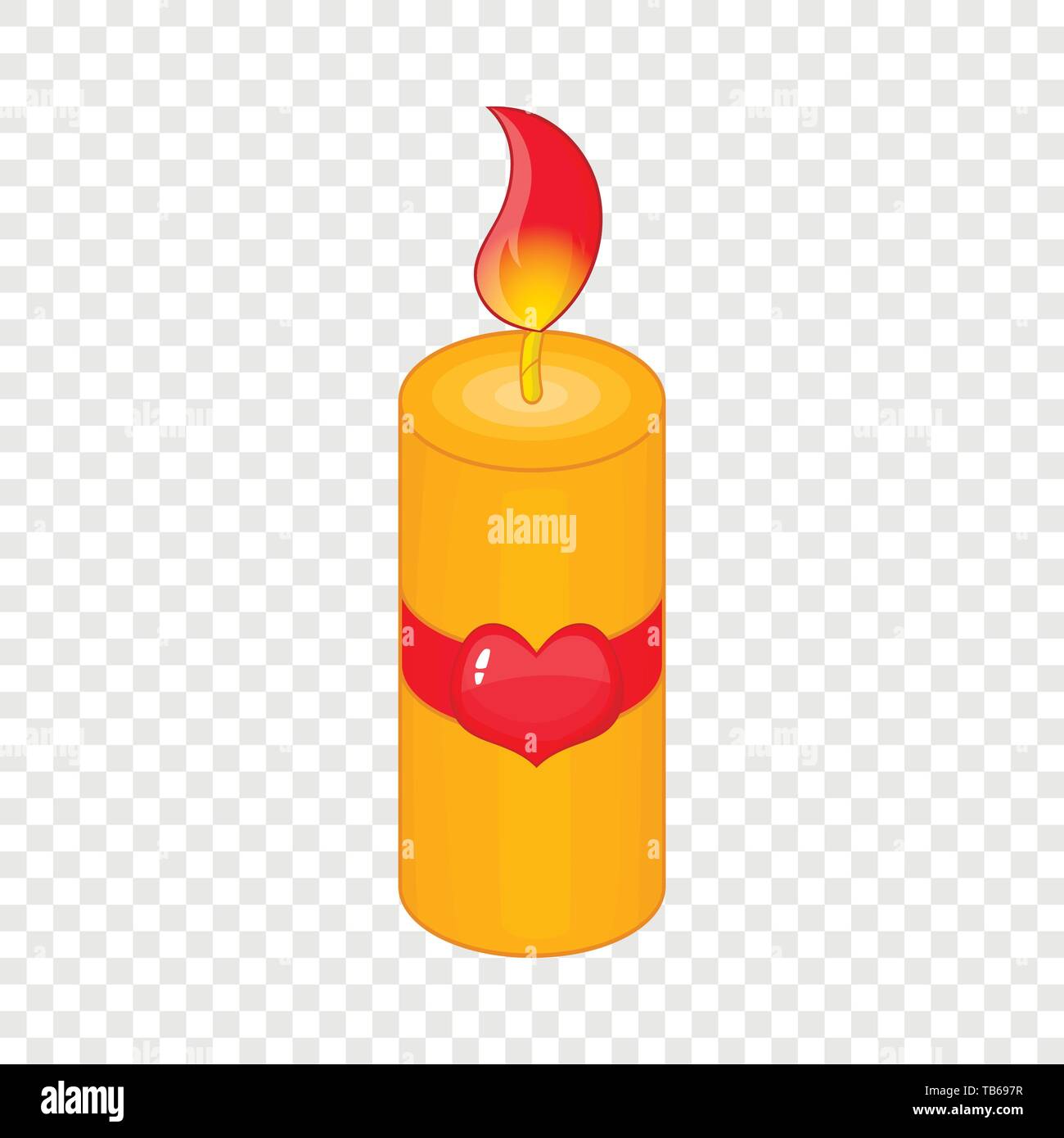 Birthday burning candle heart Stock Vector Images - Alamy