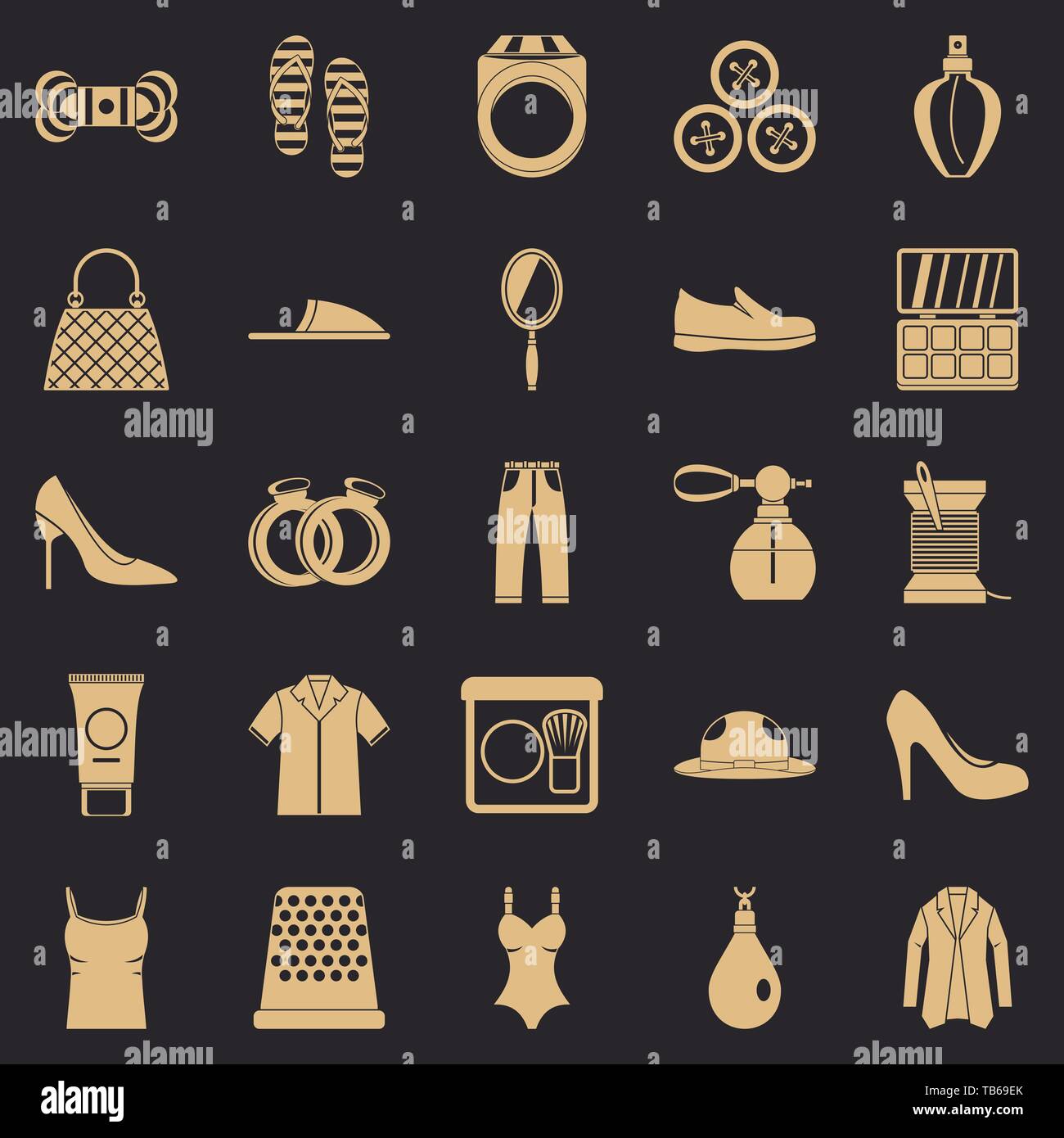 Fashion clothes icons set, simple style Stock Vector Image & Art - Alamy
