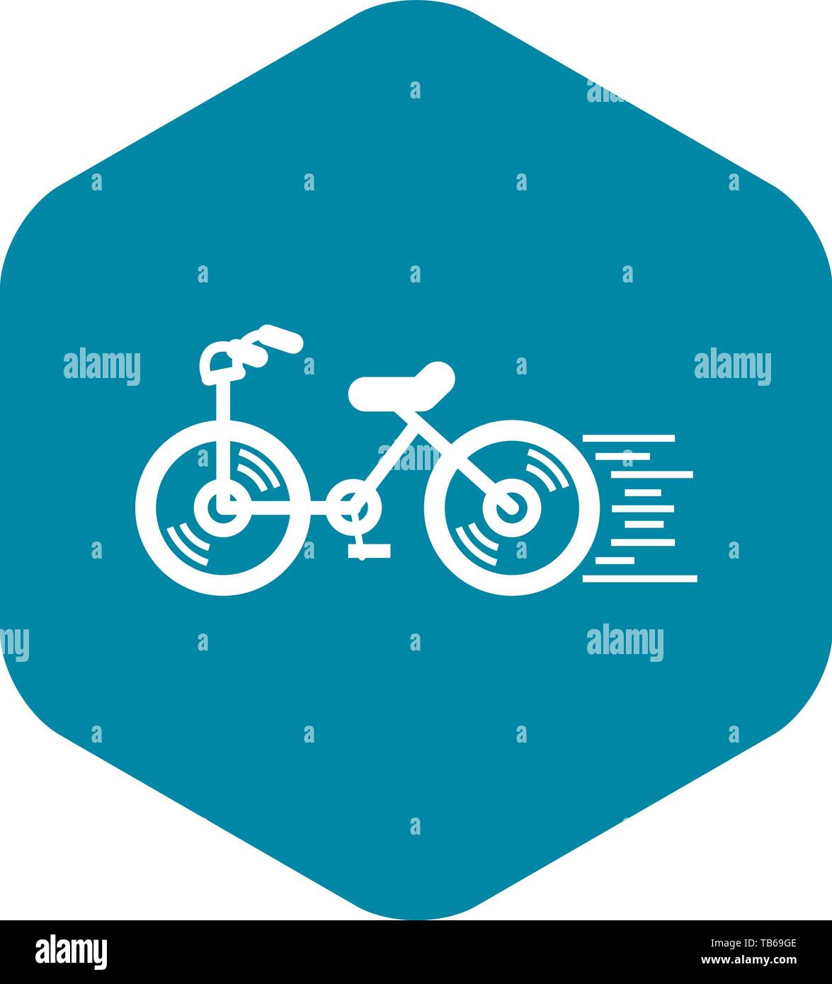 Running bicycle icon, simple style Stock Vector Image & Art - Alamy