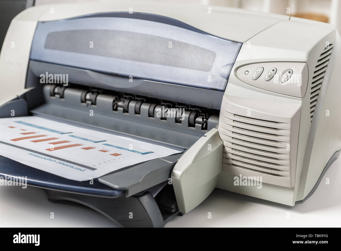 printer in office Stock Photo - Alamy