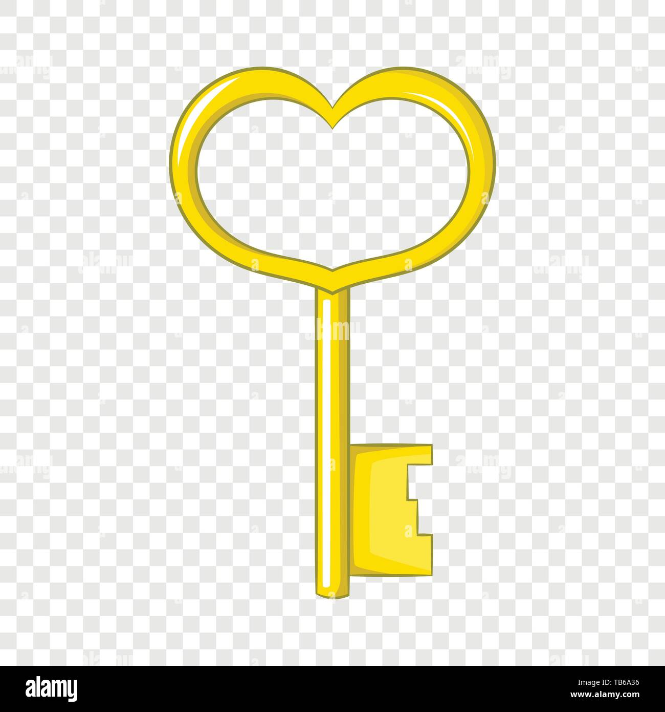 Key in heart shape icon, cartoon style Stock Vector Image & Art - Alamy