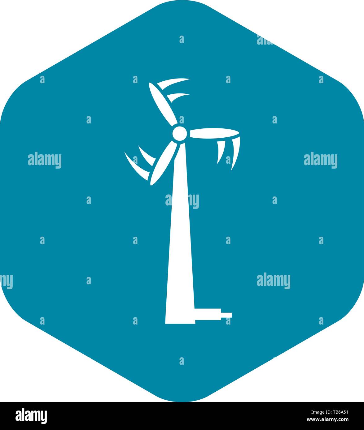 Modern wind turbine icon, simple style Stock Vector Image & Art - Alamy