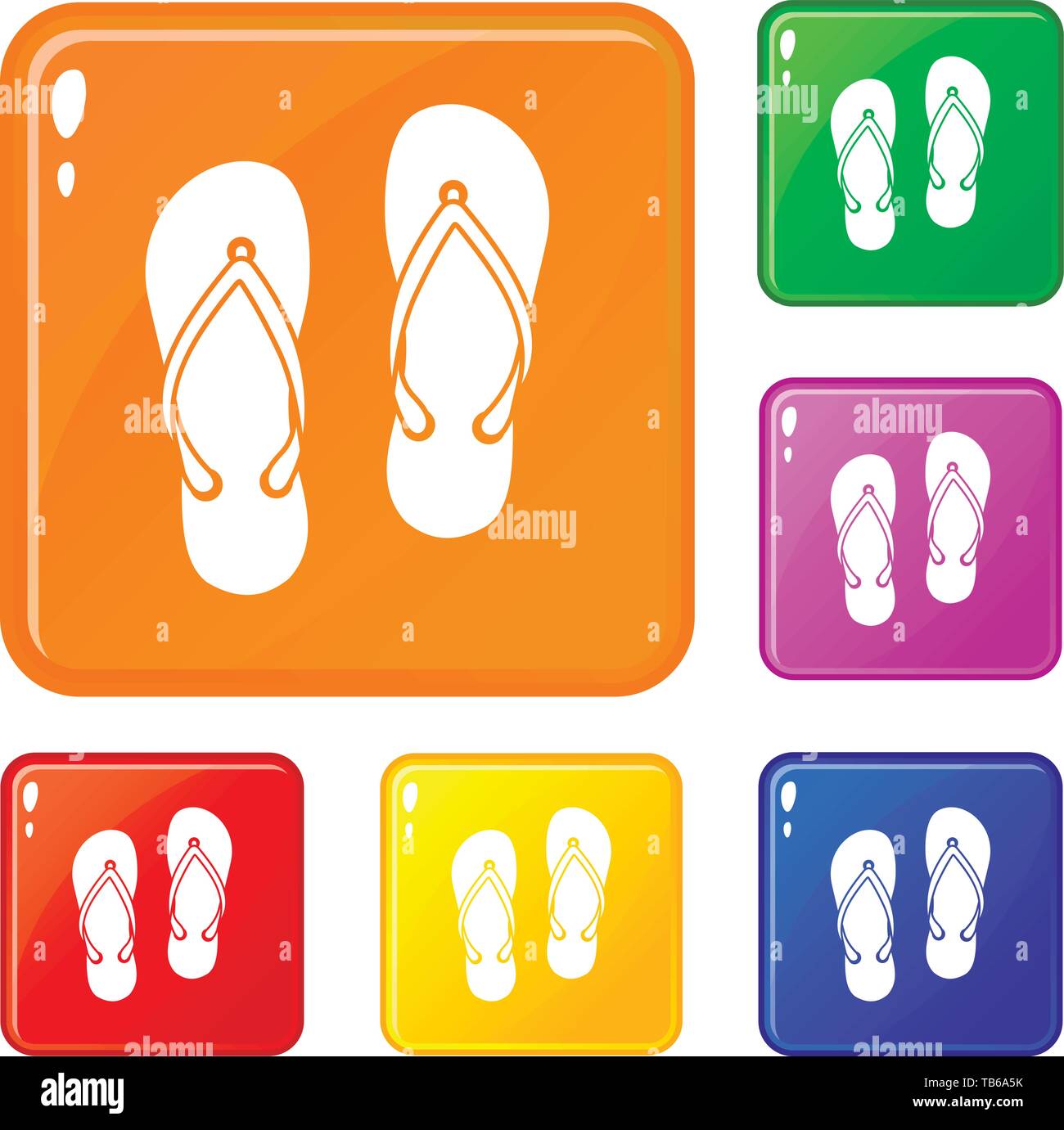 Slates icons set vector color Stock Vector Image & Art - Alamy