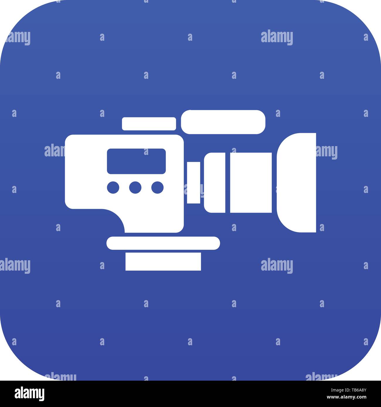 Tv camera icon blue vector Stock Vector Image & Art - Alamy
