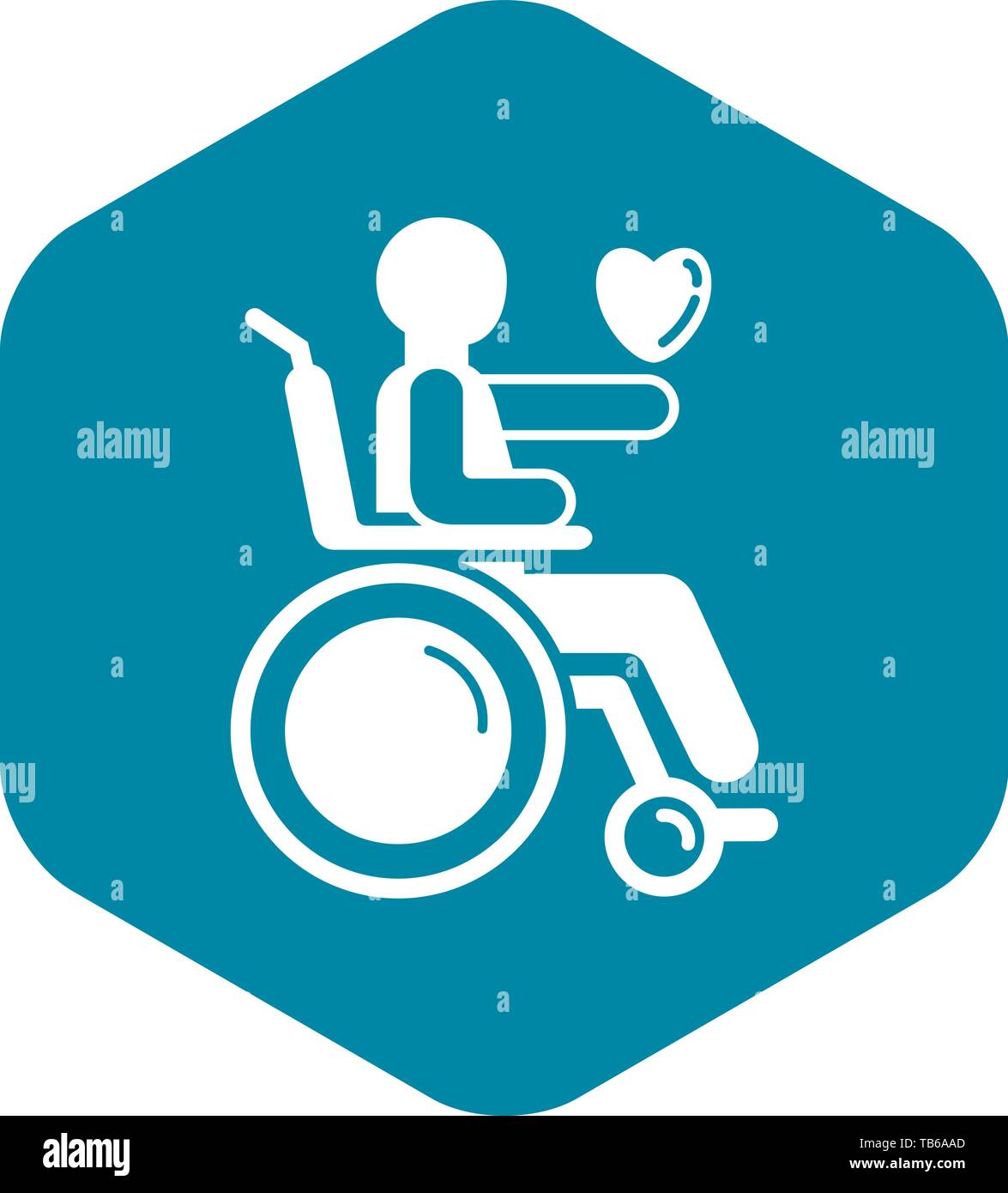 Man in wheelchair icon, simple style Stock Vector Image & Art - Alamy