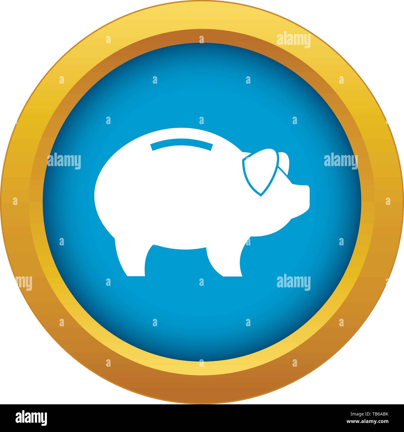 Piggy icon blue vector isolated Stock Vector Image & Art - Alamy