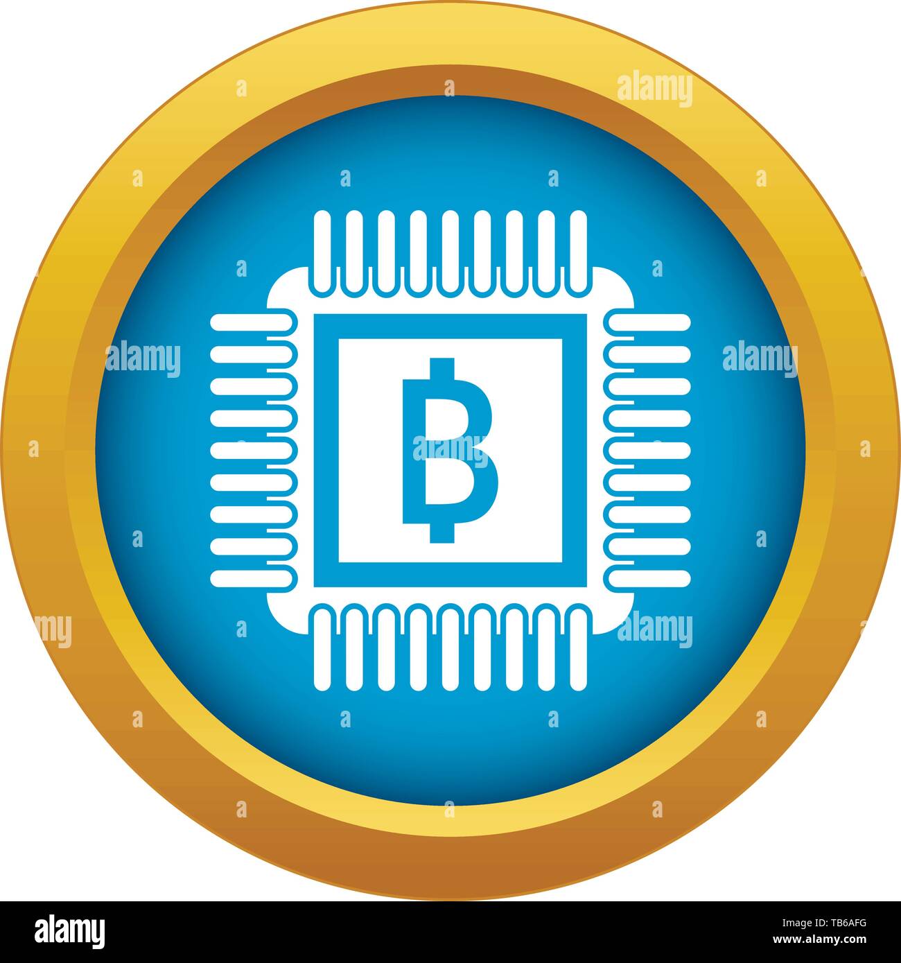 Chip icon blue vector isolated Stock Vector Image & Art - Alamy