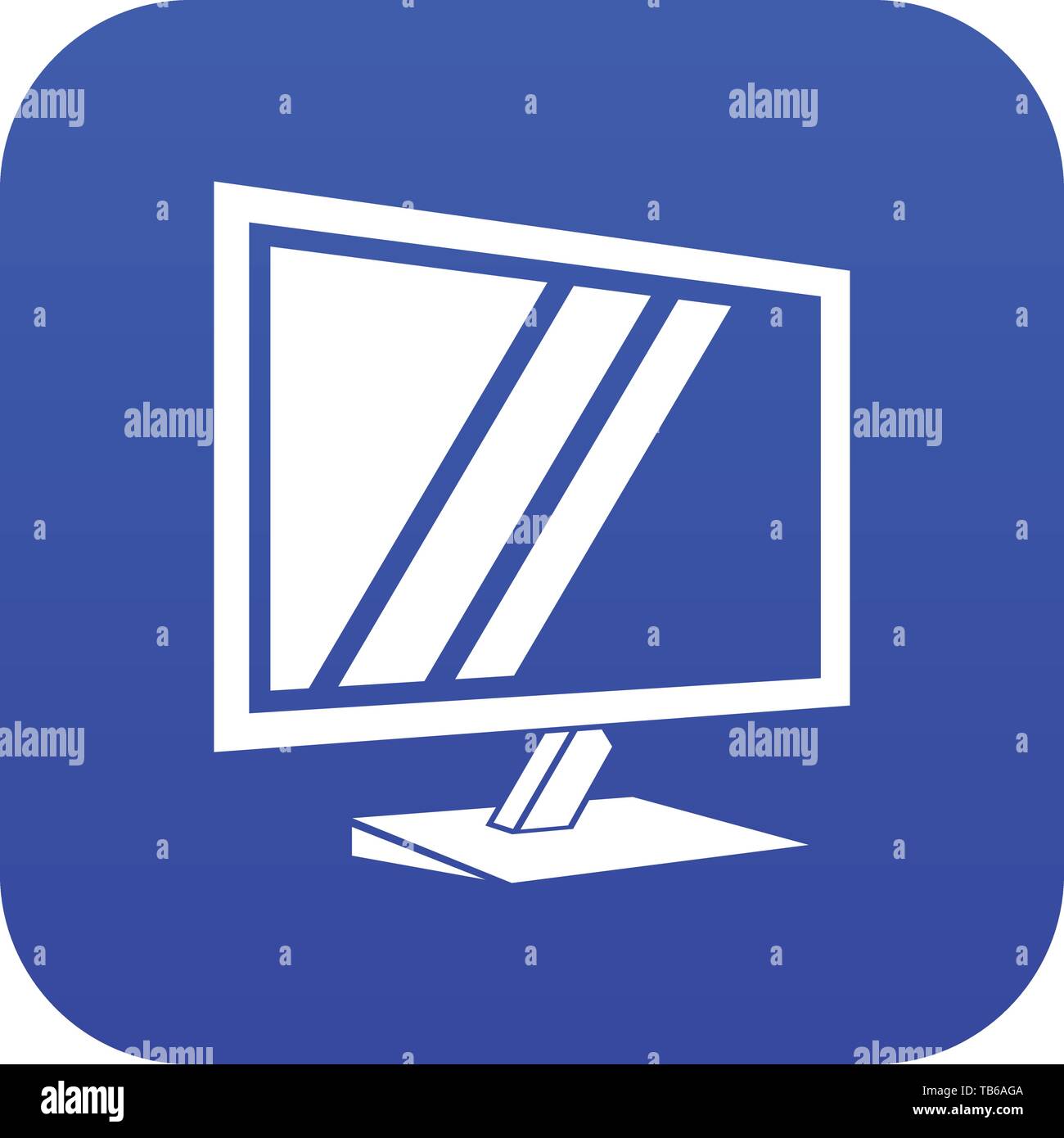 Tv icon blue vector Stock Vector Image & Art - Alamy